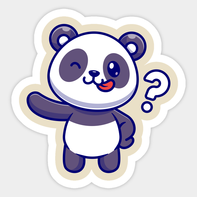 Cute Panda With Question Mark Cartoon - Cute Panda With Question Mark ...