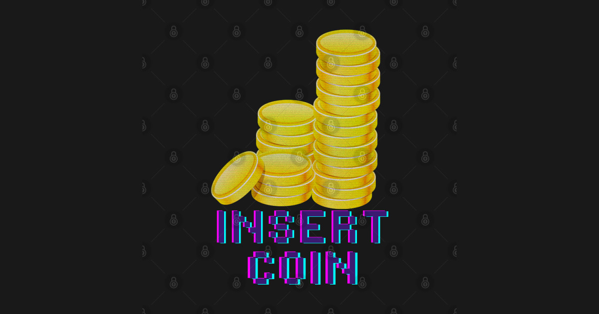 Insert Coin - Pixelated - Posters and Art Prints | TeePublic