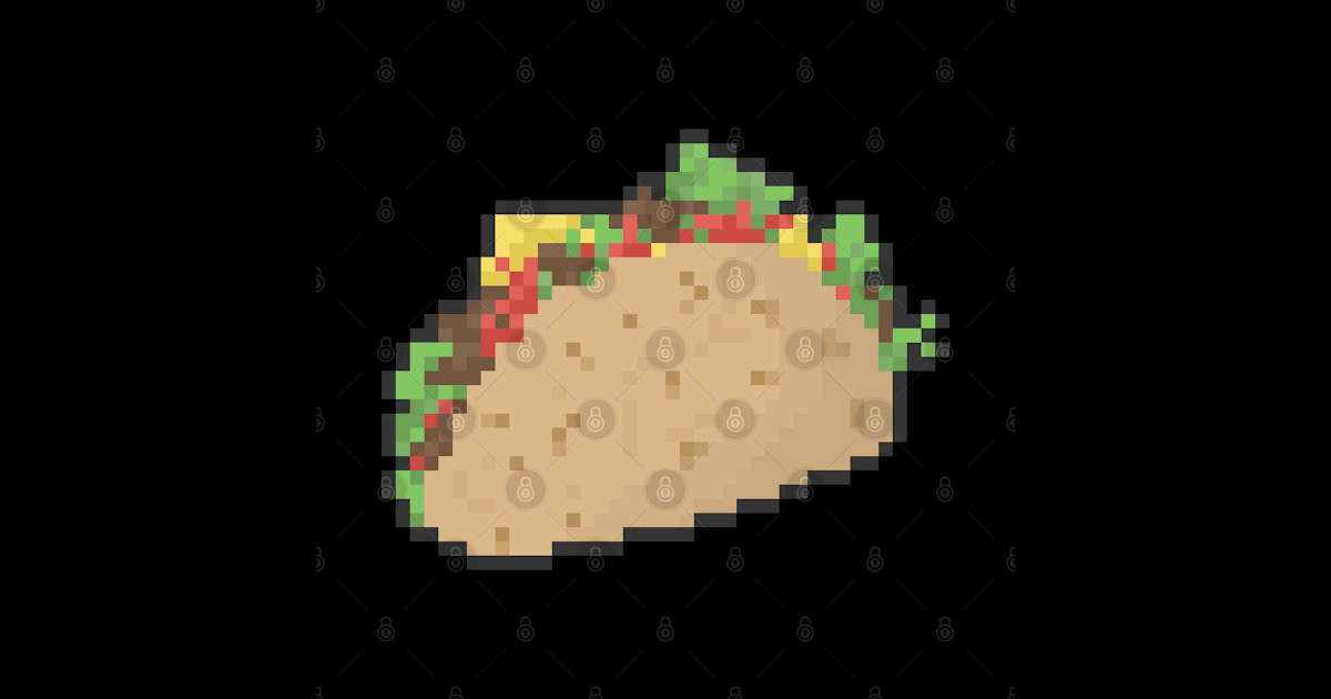 taco pixel art - Taco - Posters and Art Prints | TeePublic