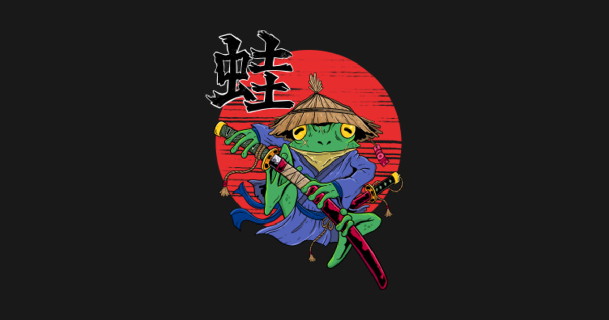 Froggy Ronin: The Samurai Amphibian - Frog - T-Shirt | TeePublic