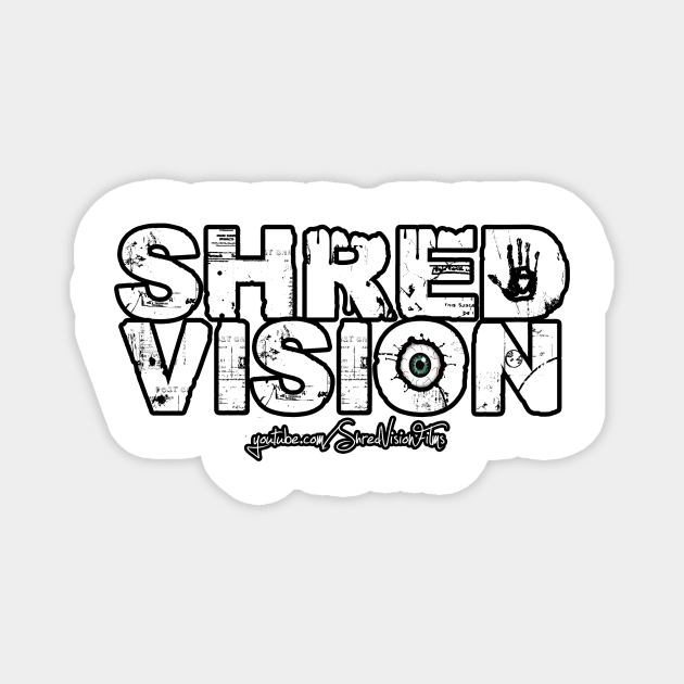 Shred Vision logo back - Shred Vision - Magnet | TeePublic