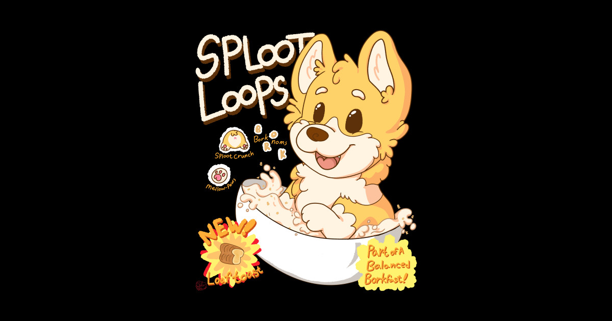 Sploot Loops - Corgi - Sticker | TeePublic