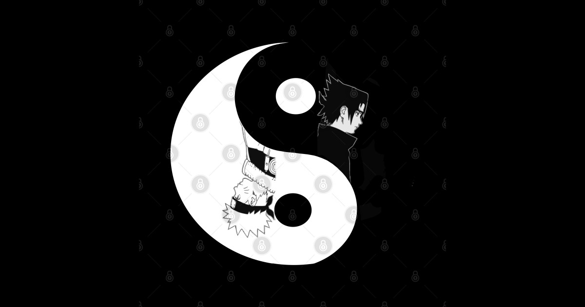 Yin and Yang Brothers - Manga Style - Sticker | TeePublic