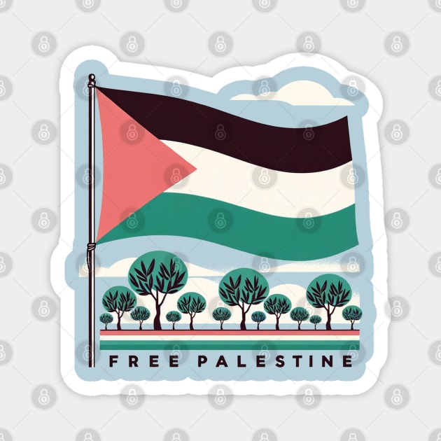 Free Palestine - Olive Trees Stand Strong - Free Palestine - Magnet ...