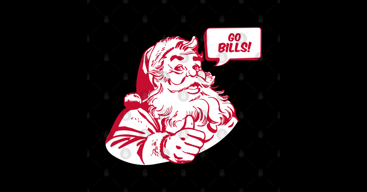 Retro Santa Claus Go Bills - Buffalo Bills - Sticker | TeePublic