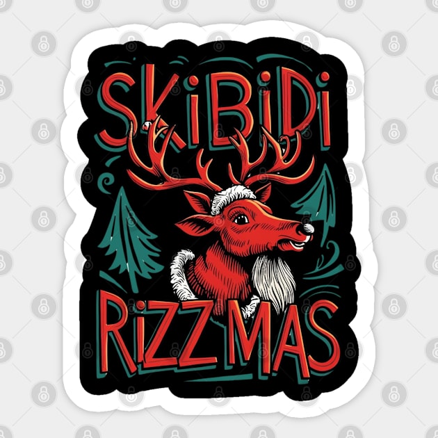 Skibidi rizzmas animal cute - Skibidi Rizzmas - Sticker | TeePublic