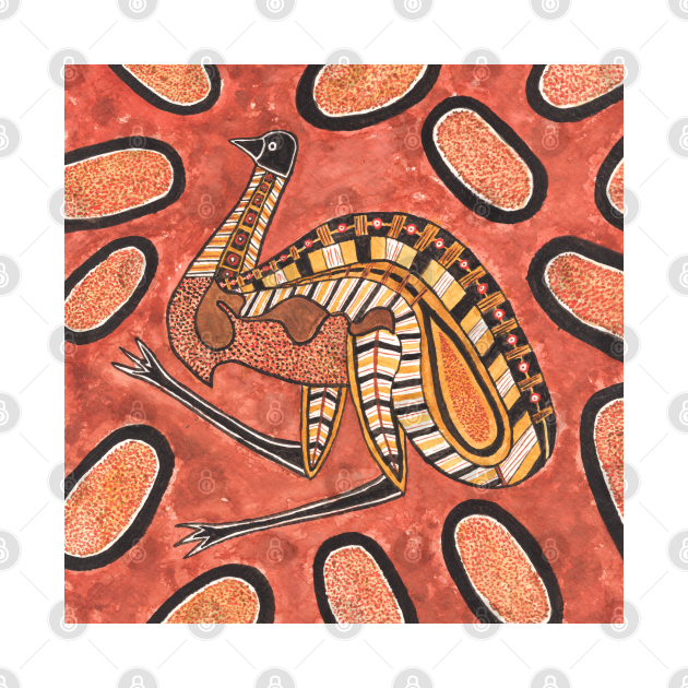 Emu - Aboriginal Art Painting - Aboriginal Art - Phone Case | TeePublic