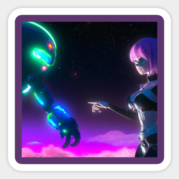 Anime Girl First Contact - Anime Girl - Sticker | TeePublic