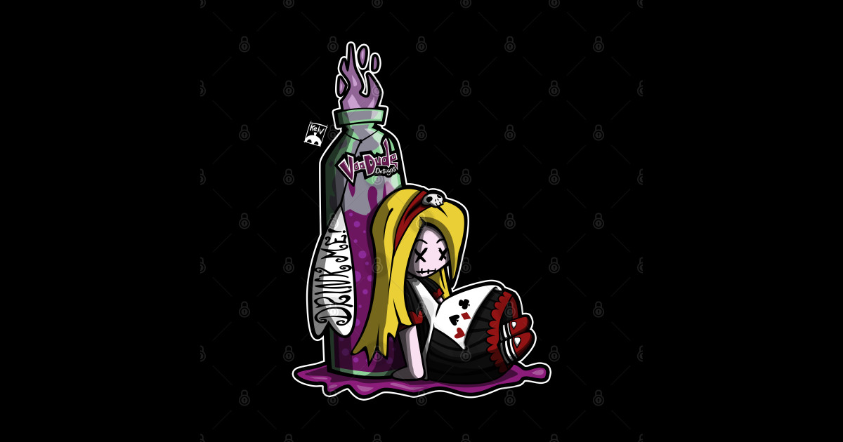 Alice On The Razz! - Wonderland - Sticker | TeePublic