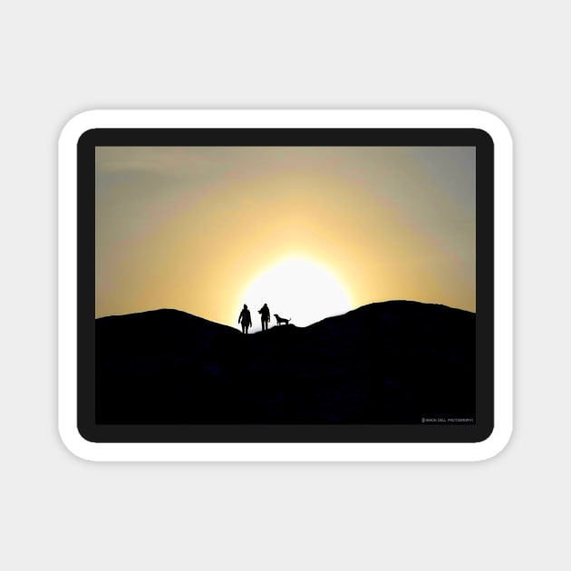 Silhouette of walkers on the peak of mam tor derbyshire - Silhouette ...