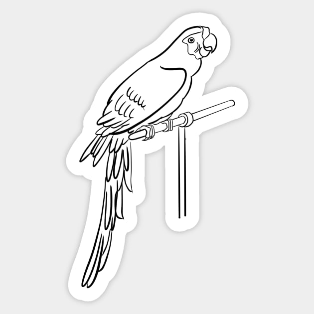 Stick figure parrot - Stick Figure Parrot - Sticker | TeePublic