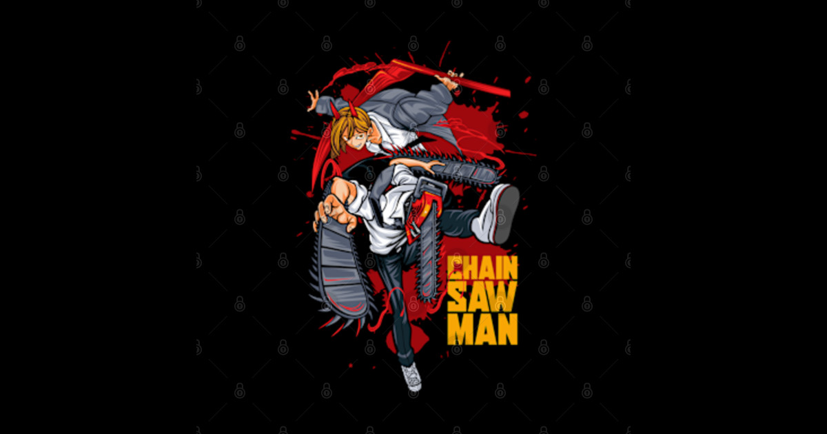 denji Power Anime Fanart - Anime And Manga - Sticker | TeePublic