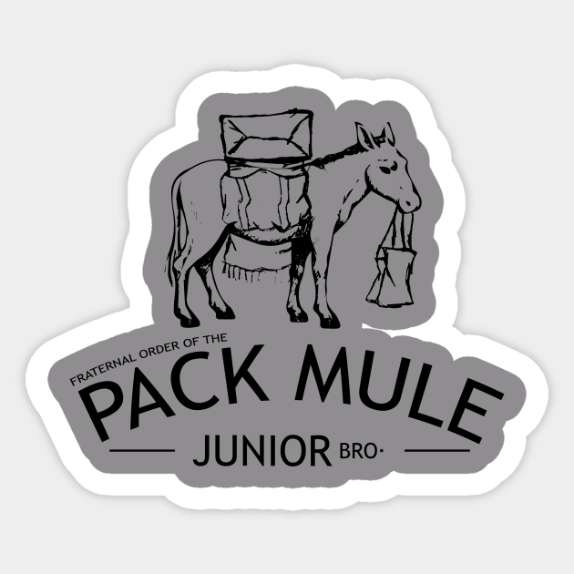 Pack Mule Junior - Pack Mule - Sticker | TeePublic