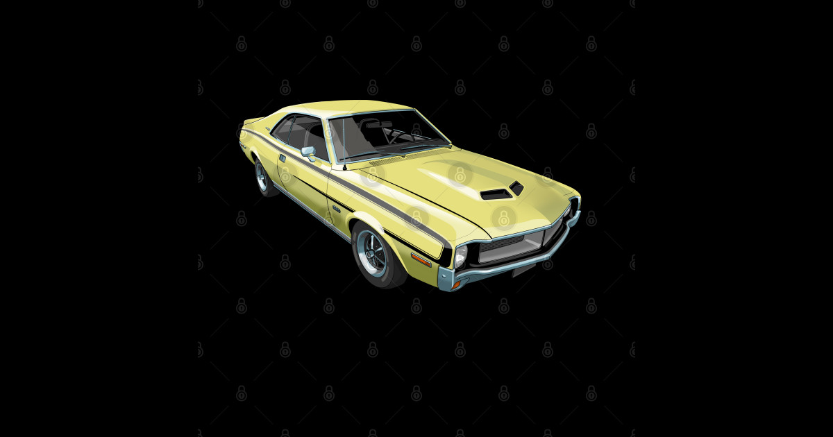 AMC Javelin SST in Hialeah Yellow - Amc Javelin - Sticker | TeePublic