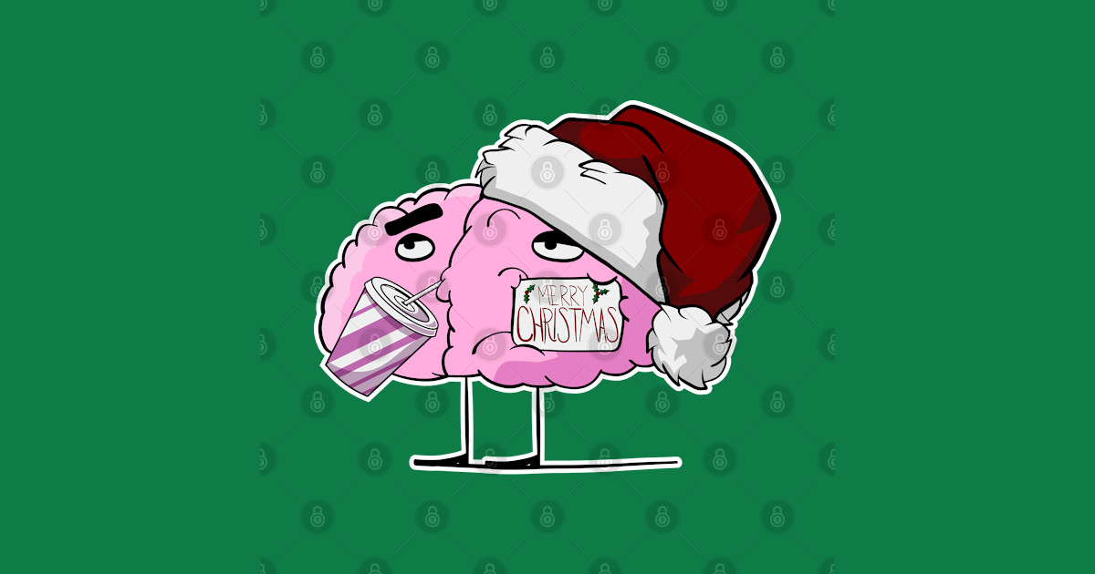 Big Brain Merry Christmas - Christmas - T-Shirt | TeePublic