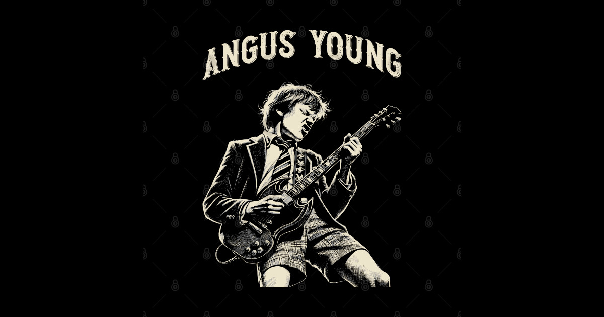 Angus Young - Angus Young - Sticker | TeePublic