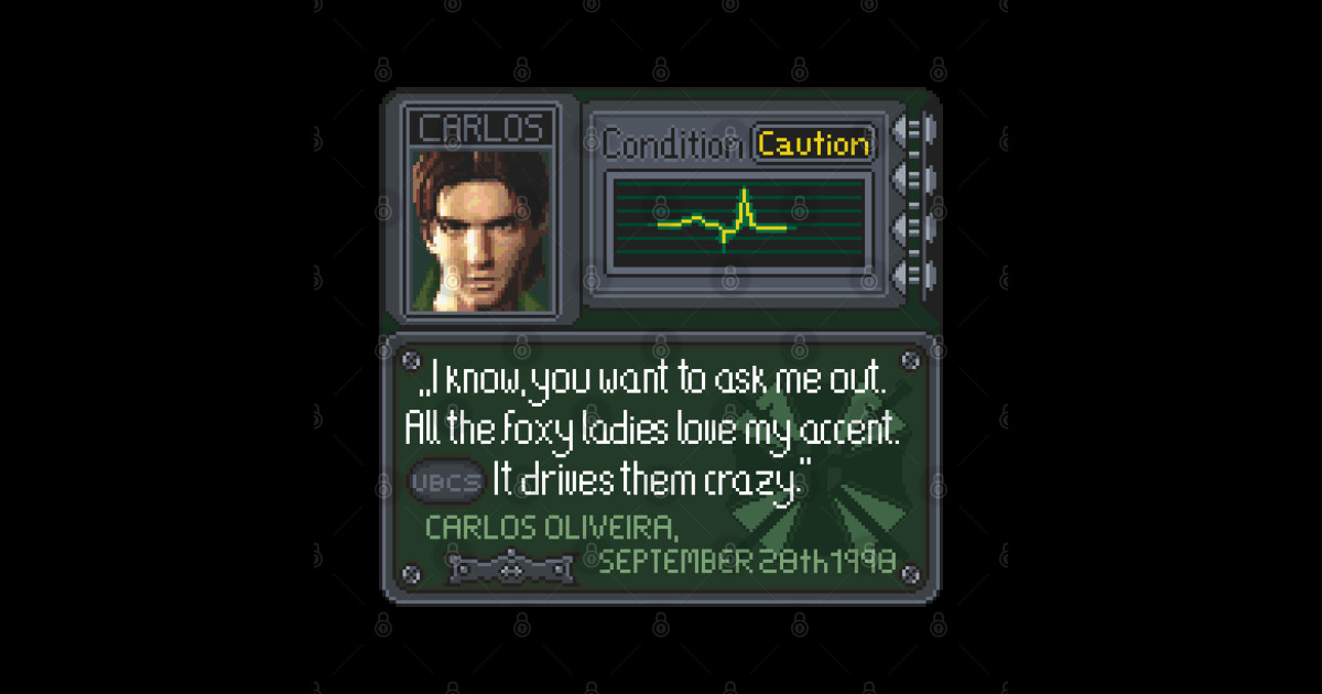 Resident Evil Carlos Pixel Art - Resident Evil - Posters and Art Prints ...