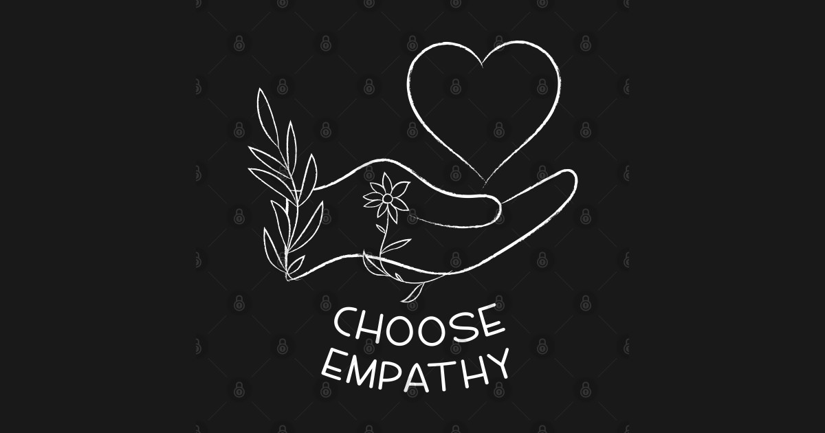 Choose Empathy | Line Art Design - Empathy - T-Shirt | TeePublic