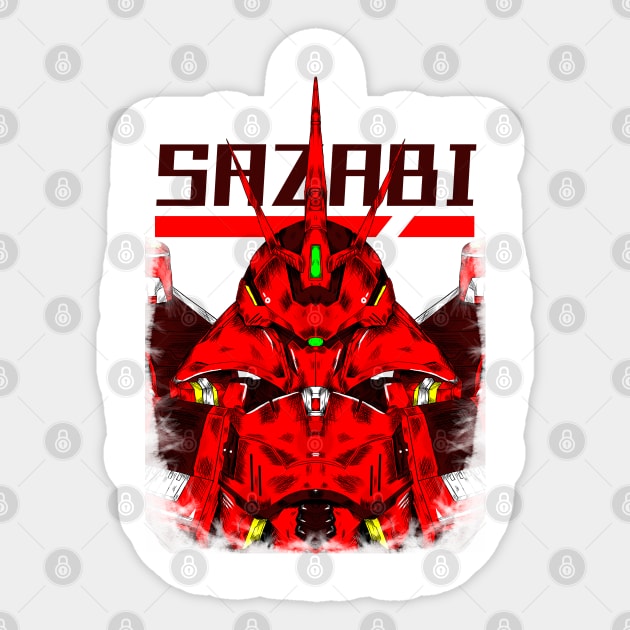 MSN 04-SAZABI - Gundam - Sticker | TeePublic