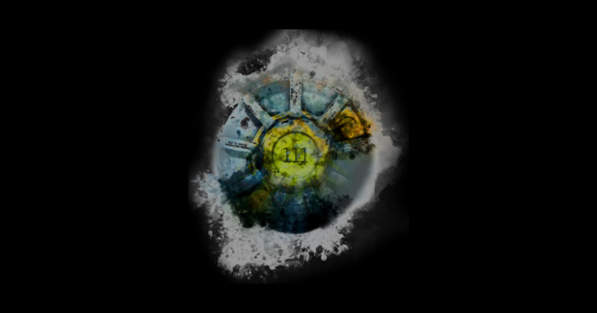 Fallout 4 Vault 111 Door Painting - Fallout - Sticker | TeePublic