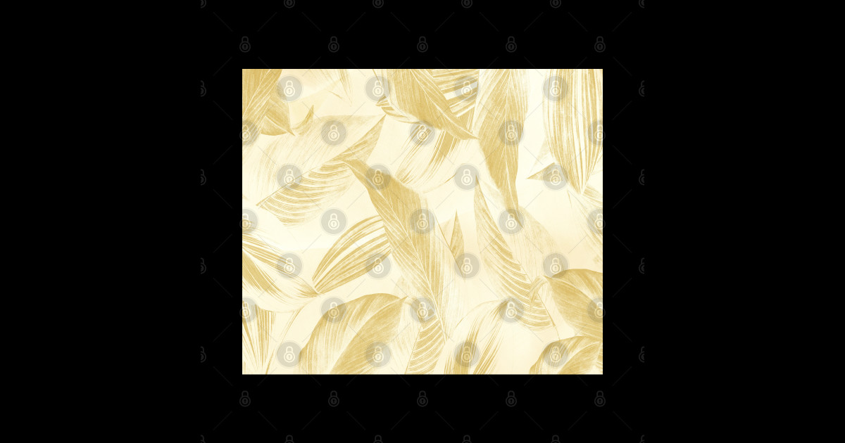 Metallic Gold Leaves Pattern - Metallic - Posters and Art Prints ...