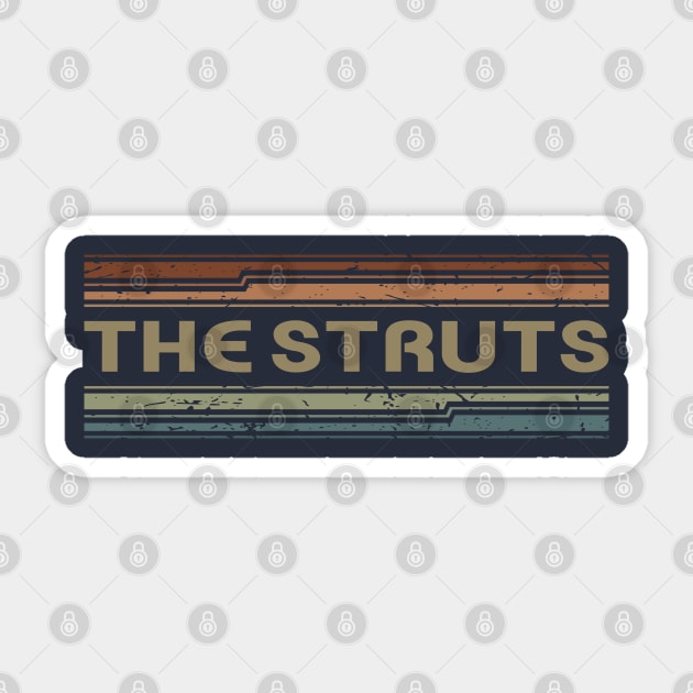 The Struts Retro Lines - Musician - Sticker | TeePublic