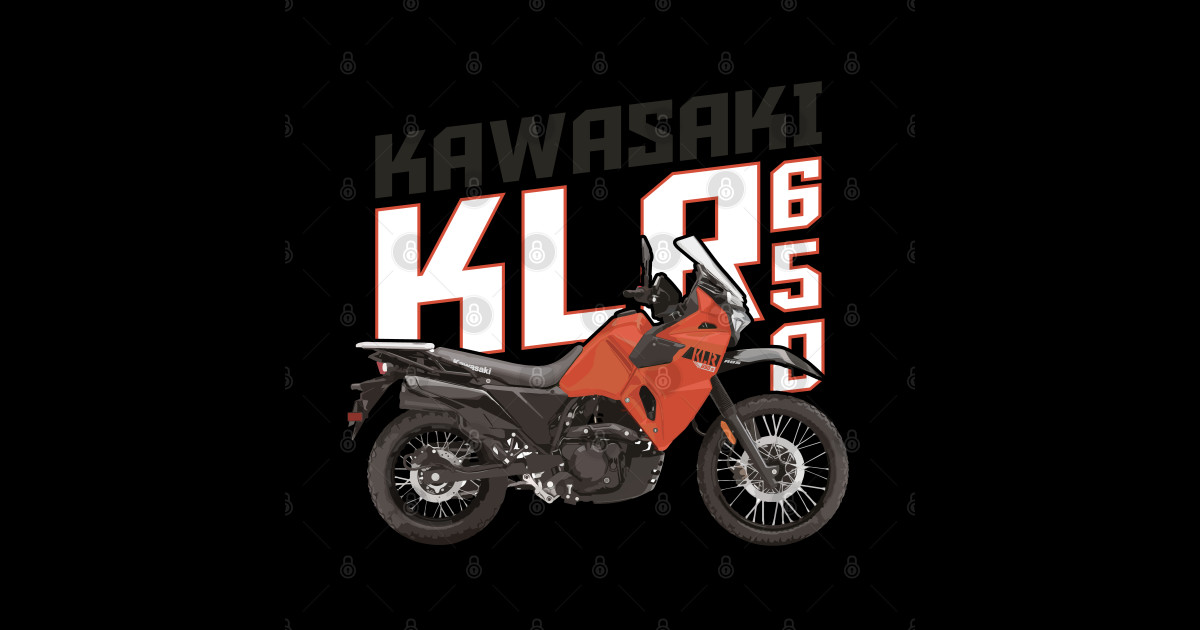 KLR 650 - Orabge - Klr 650 - Sticker | TeePublic