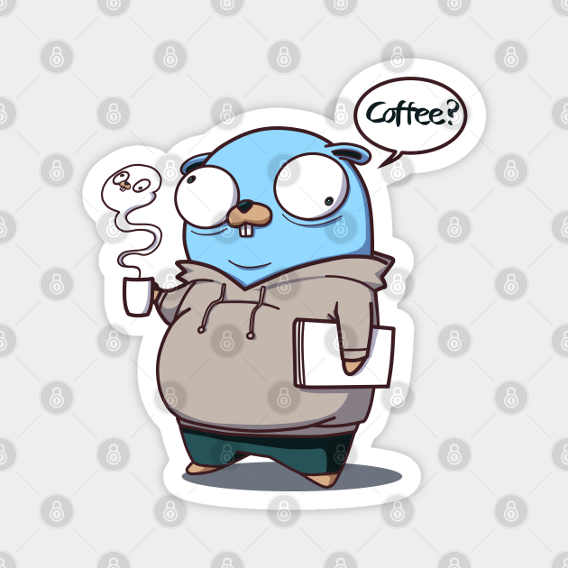 Golang Gopher Developer and His Soul - Golang - Magnet | TeePublic