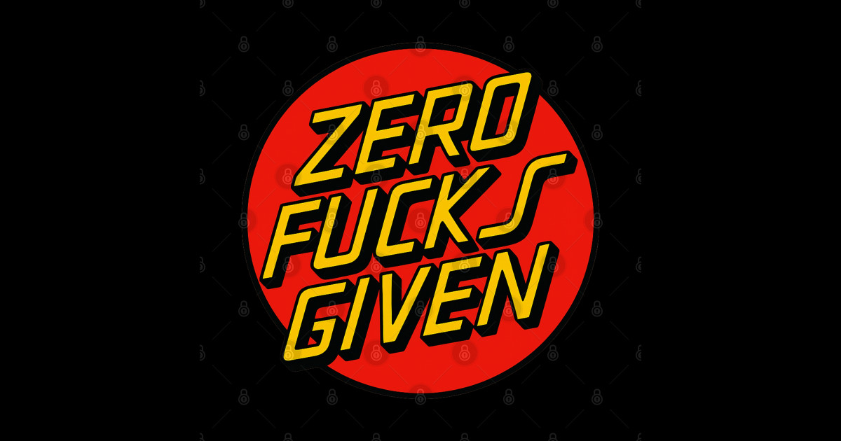 ZERO F*S GIVEN – Bold Skate Logo Parody** - Skateboarding - Sticker ...