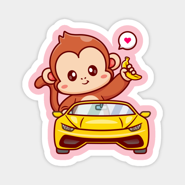 cute monkey car