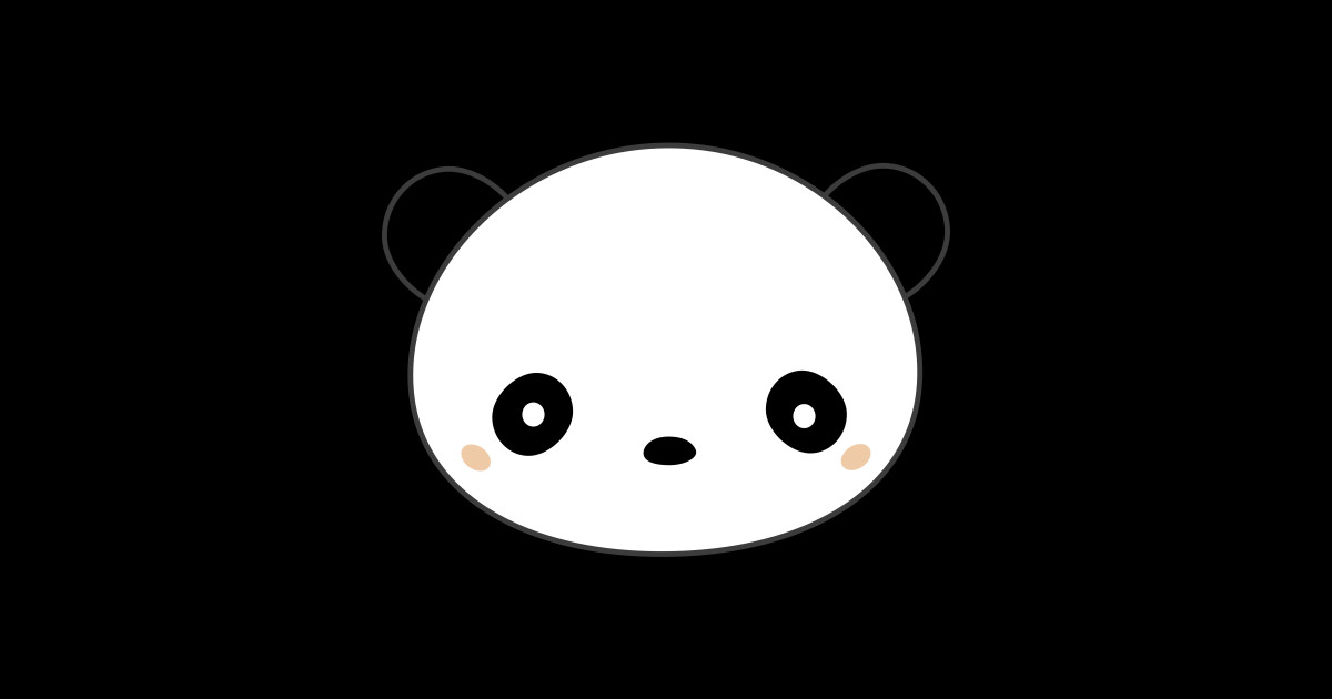 Kawaii Cute Panda Face - Cute Panda - Posters and Art Prints | TeePublic
