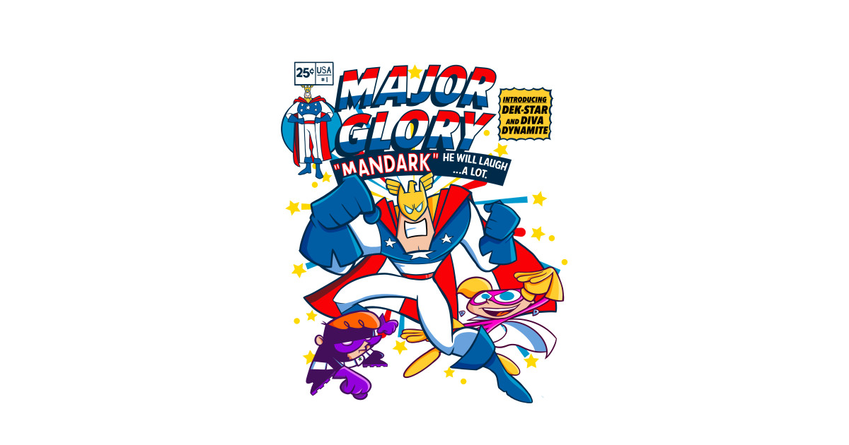 Major Glory Comic - Dexters Laboratory - T-Shirt | TeePublic