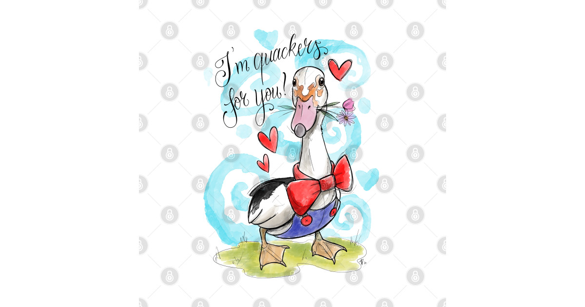 I’m quackers for you! - Duck - T-Shirt | TeePublic