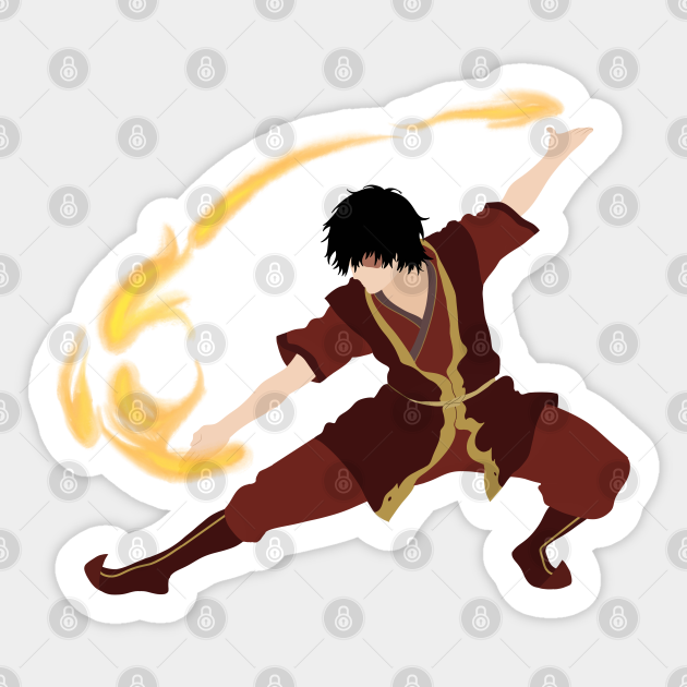 Zuko Fire bending - Avatar The Last Airbender - Sticker | TeePublic