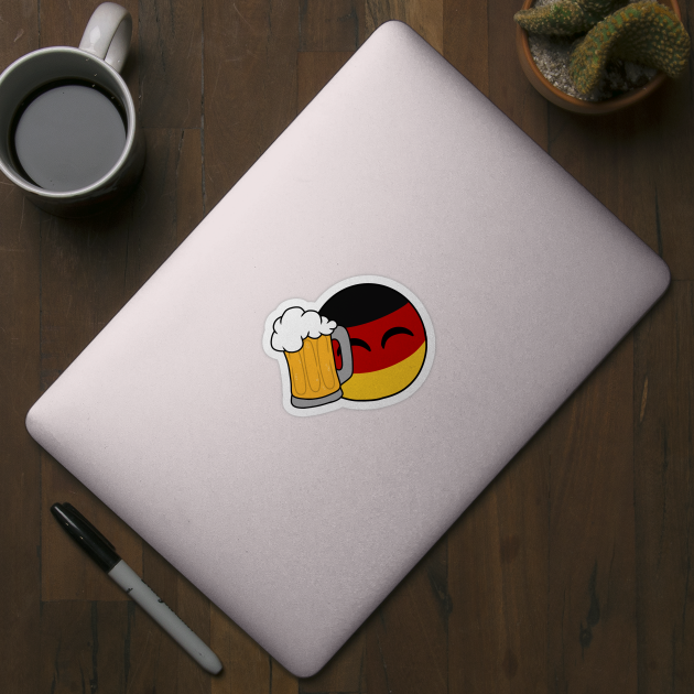 germanyball and food chibi - Countryballs - Sticker | TeePublic
