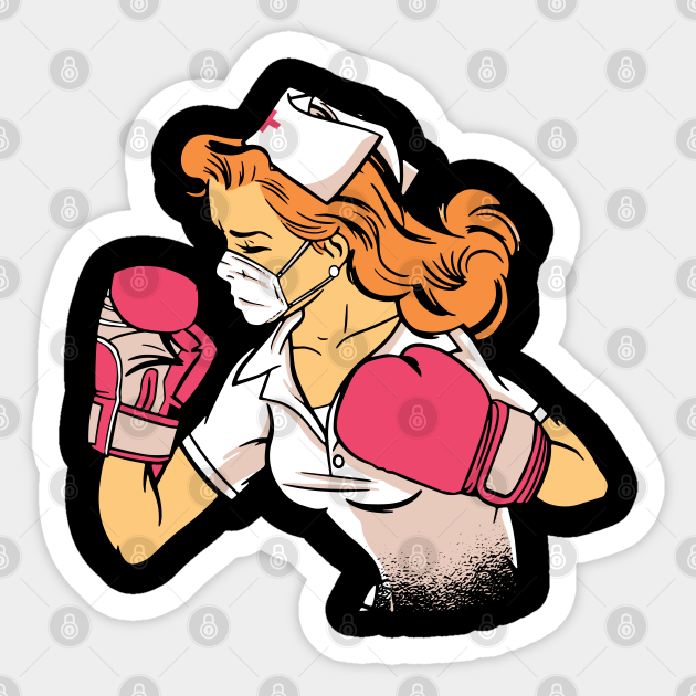 NURSE BOXER - Nurse Boxing Gloves - Sticker | TeePublic