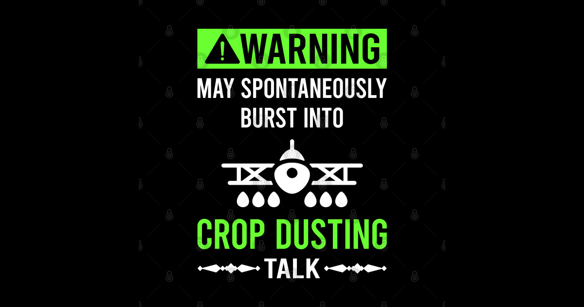 Green Warning Crop Dusting Duster Cropdusting - Crop Duster - Sticker ...