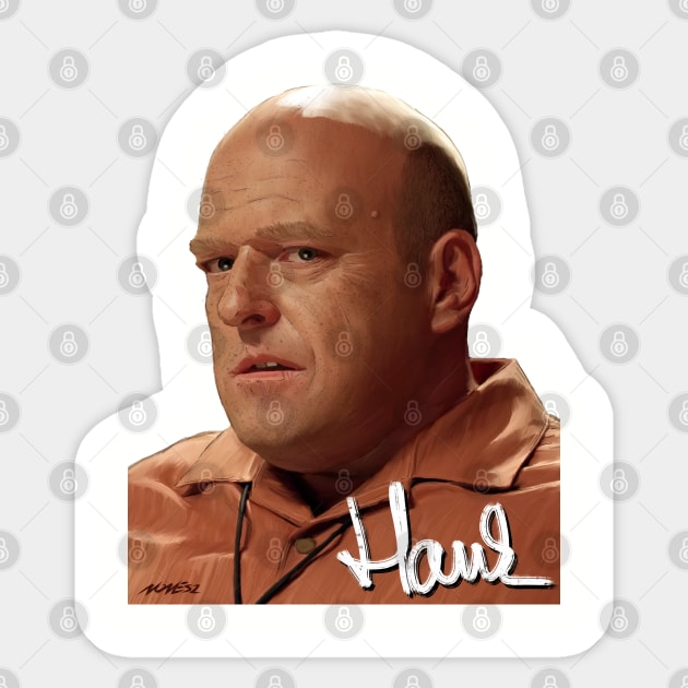 Breaking Bad - Hank signed portrait - Breaking Bad - Sticker | TeePublic