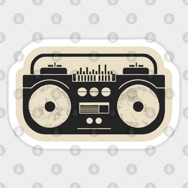 A Classic Boombox - Boombox - Sticker | TeePublic