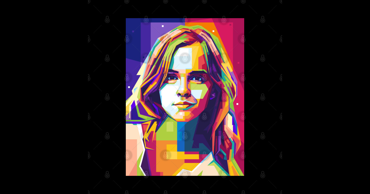 Emma Watson Popart Illustration - Emma Watson - Sticker | TeePublic