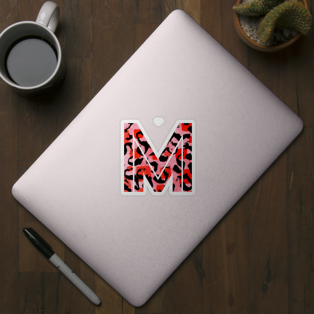 Abstract Letter M Watercolour Leopard Print Alphabet - Letter M ...