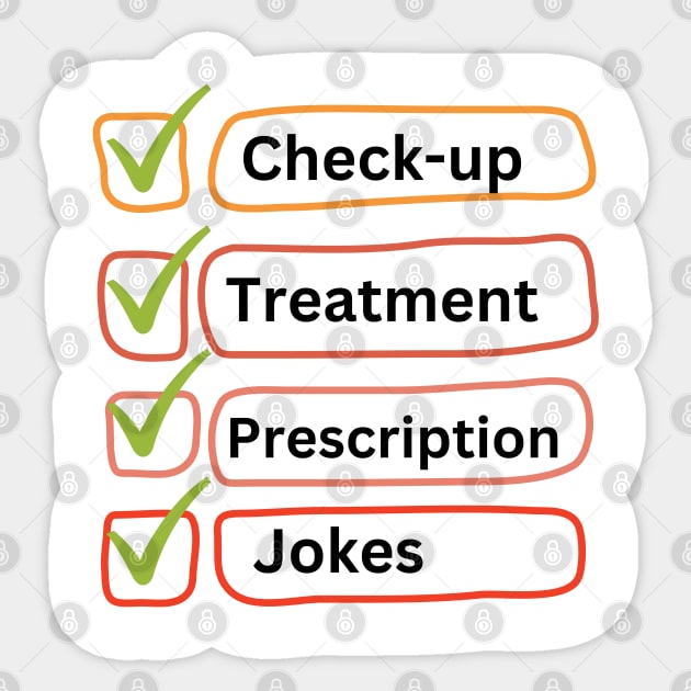 Doctor daily routine checklist - Doctor - Sticker | TeePublic