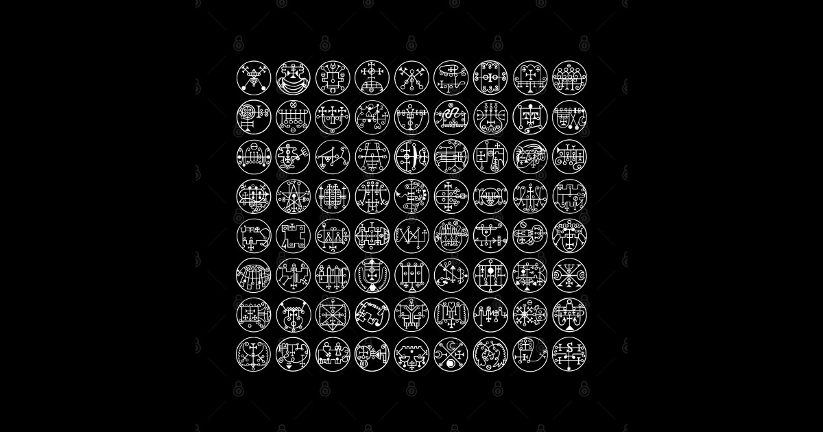 72 Sigils - Lemegeton Clavicula Salomonis - Demon Symbols - Demons ...