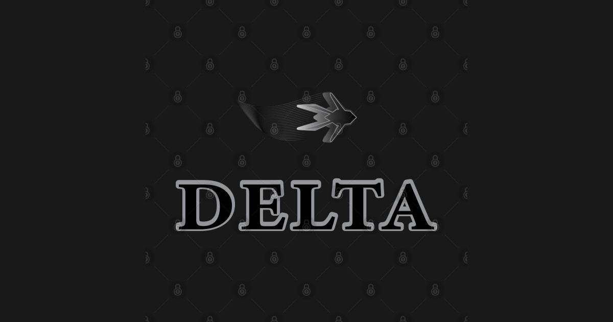 Delta Flight Arrow Minimalist Motion Line Design - Delta - T-Shirt ...