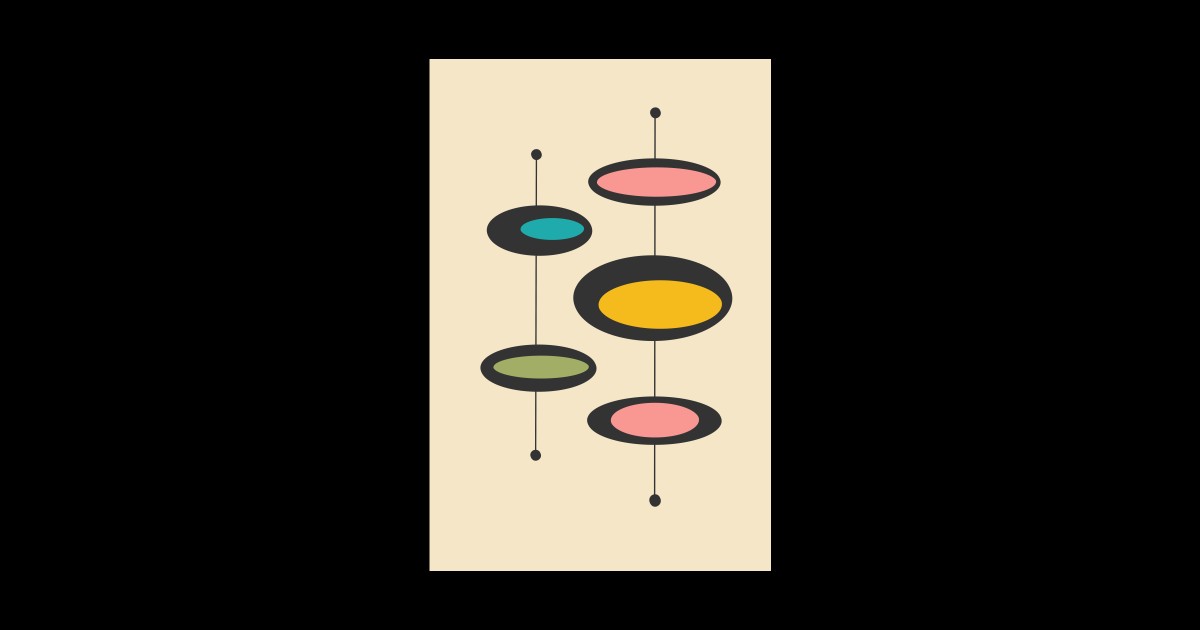 Cream Circle Pods - Atomic Age - Sticker | TeePublic