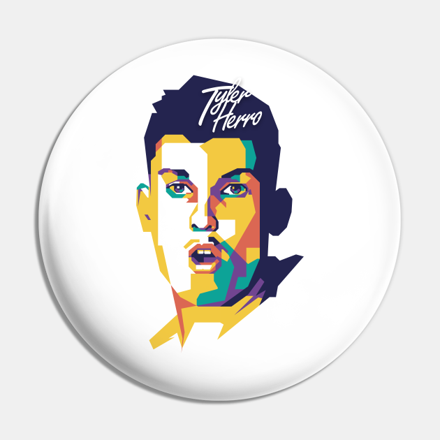 Tyler Herro Miami Heat Pop Art Style Tyler Herro Pin Teepublic