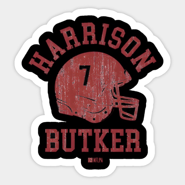 Harrison Butker Kansas City Helmet Font - Harrison Butker - Sticker ...