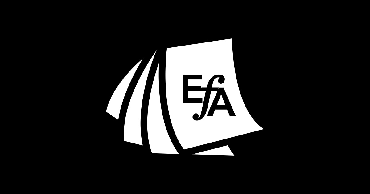 EFA EDIT Committee Logomark in white - Efa - Sticker | TeePublic
