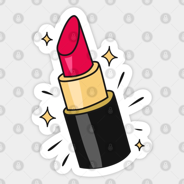 Cute lipstick design - Lipstick Addict - Sticker | TeePublic
