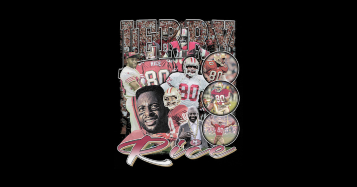 Jerry Rice Vintage Retro - Jerry Rice - Sticker | TeePublic